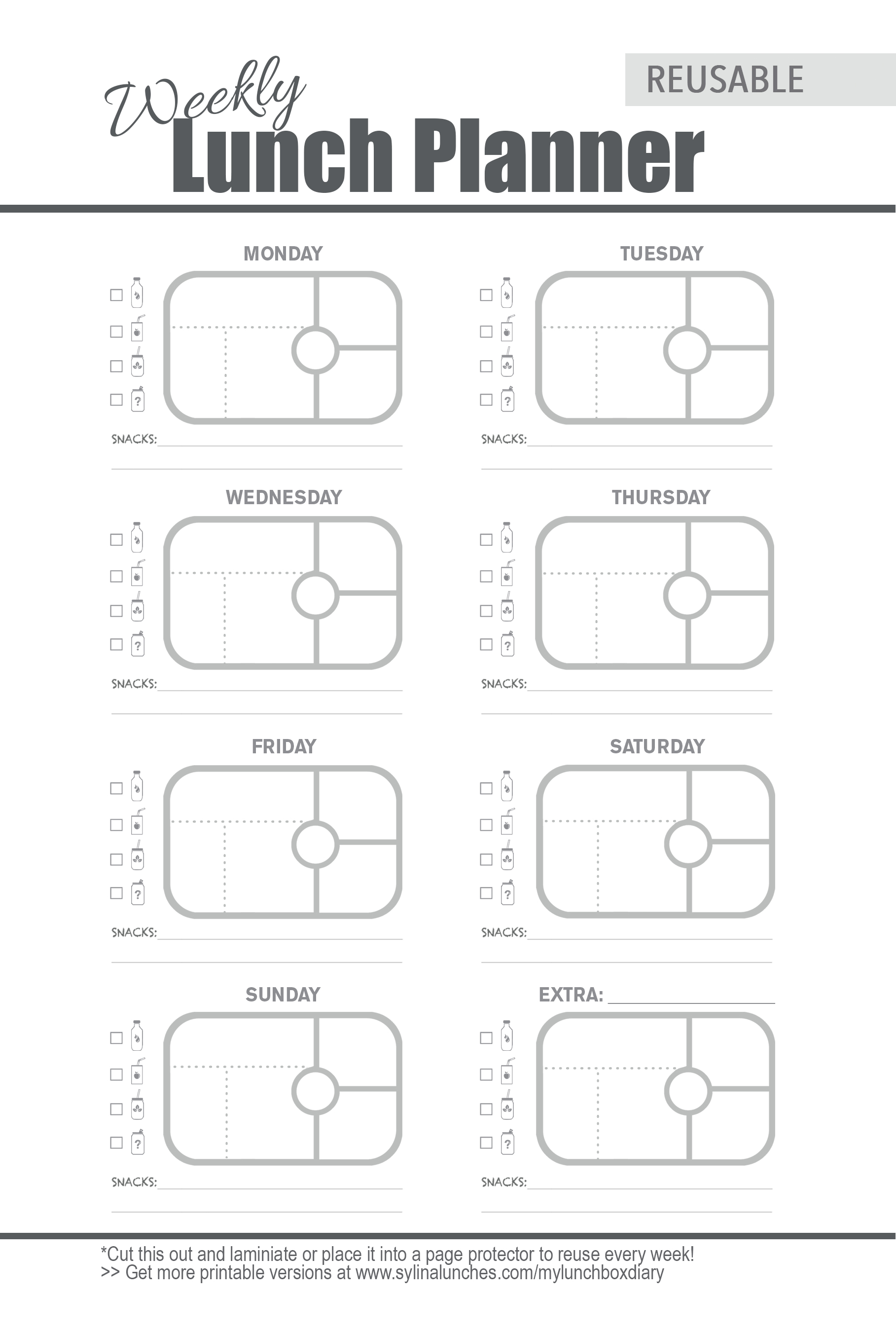 Weekly Meal Planner Template For Bento Lunch Box Planning Weekly Meal Planner Template For Bento Lunch Box Planning